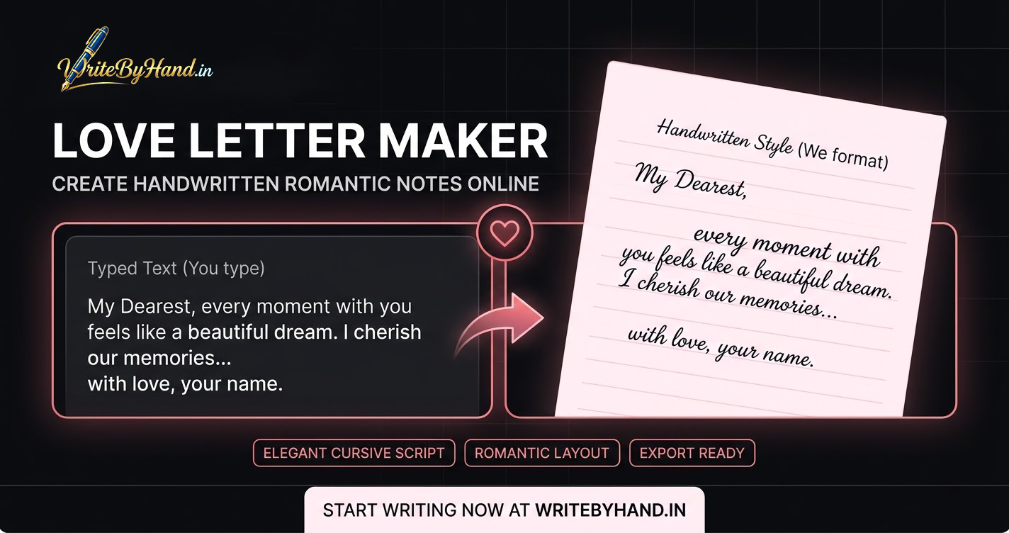 Love Letter Maker | Create Handwritten Romantic Letters Online ...